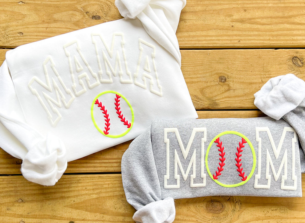 3D Puff Softball Mom – Cotton Press Co.